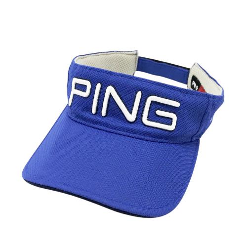 PING ピン サンバイザー ブルー系 ランク：A- 【中古】ゴルフウェア バイザー 中古ゴルフウェア通販サイトSTST(ストスト)